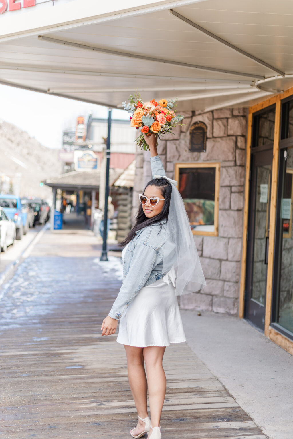 Fun, Flirty Bridal Portraits at Million Dollar Cowboy Bar